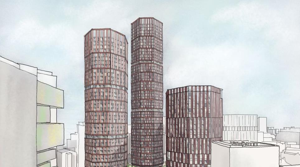 Third tower added to Manchester mixed-use scheme in viability redesign ...