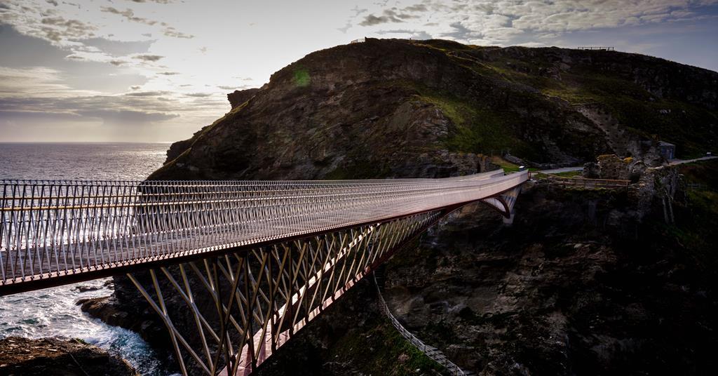 In pictures: Tintagel footbridge opening delayed by bad weather | News ...