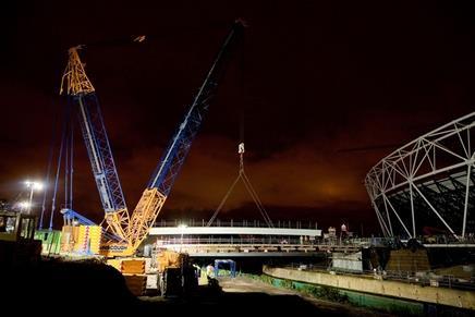 Latest images: Main bridge in the 2012 Olympic Park takes shape | News ...