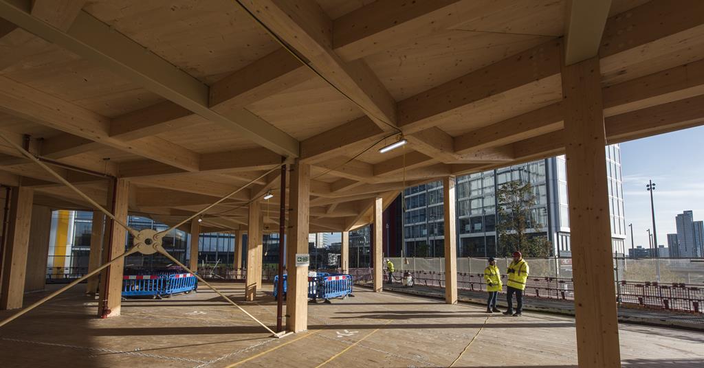 In pictures: Lendlease’s CLT pavilion tops out in 14 weeks | News ...