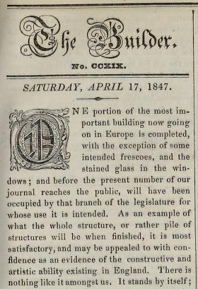 From the archives: The construction of the Palace of Westminster, 1847 ...