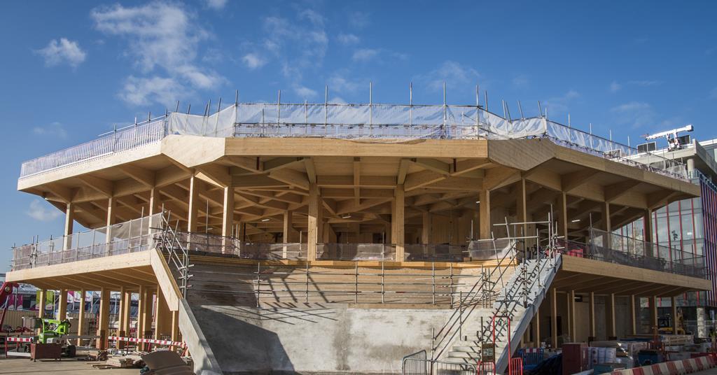 In pictures: Lendlease’s CLT pavilion tops out in 14 weeks | News ...