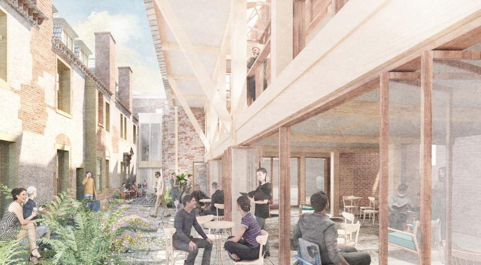 Plans in for Christ’s College Cambridge library designed by Stirling ...