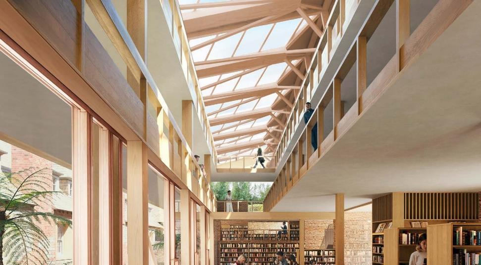Plans in for Christ’s College Cambridge library designed by Stirling ...