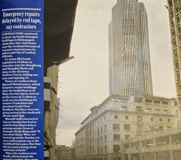 From the archives: Aftermath of the Bishopsgate bombing, 1993 ...