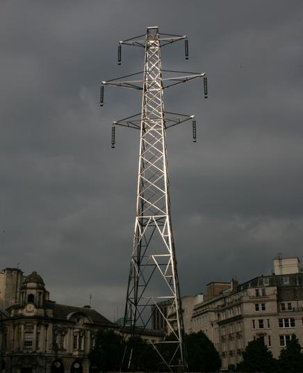 Giant pylon erected in Birmingham to highlight climate change | News ...