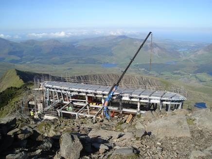 Roof installed on Snowdon's mountain-top cafe | News | Building