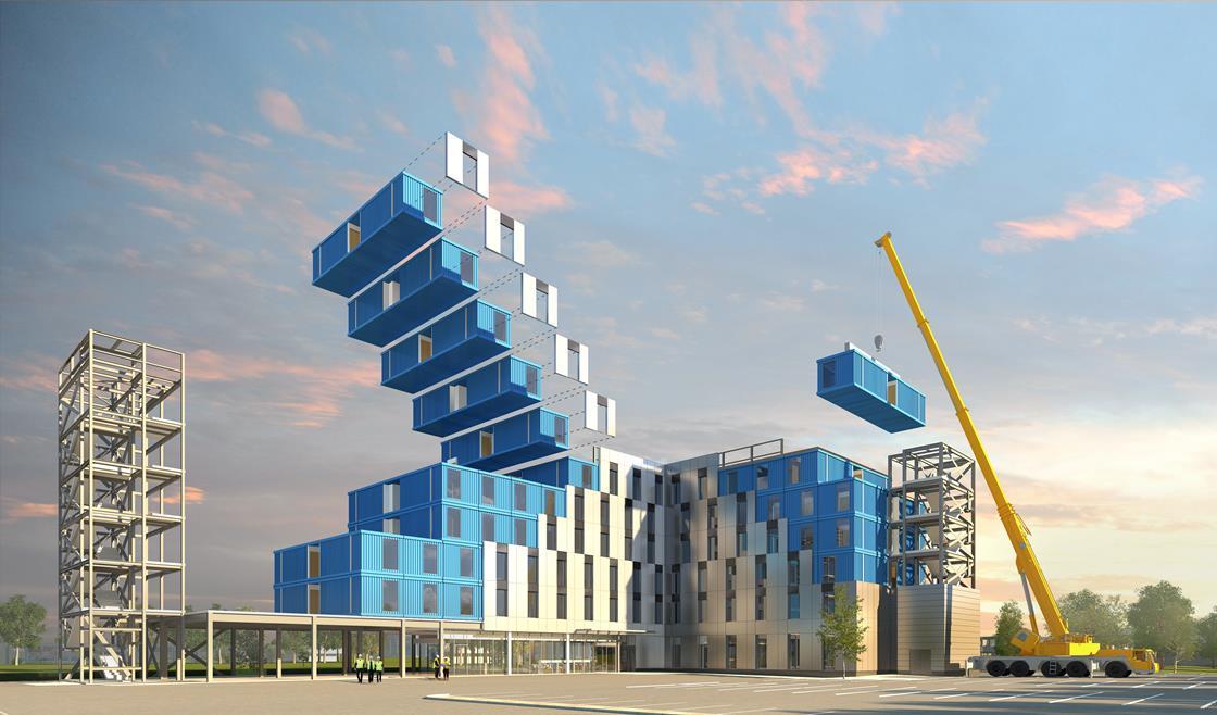 Hotel made out of shipping containers starts on site | News | Building