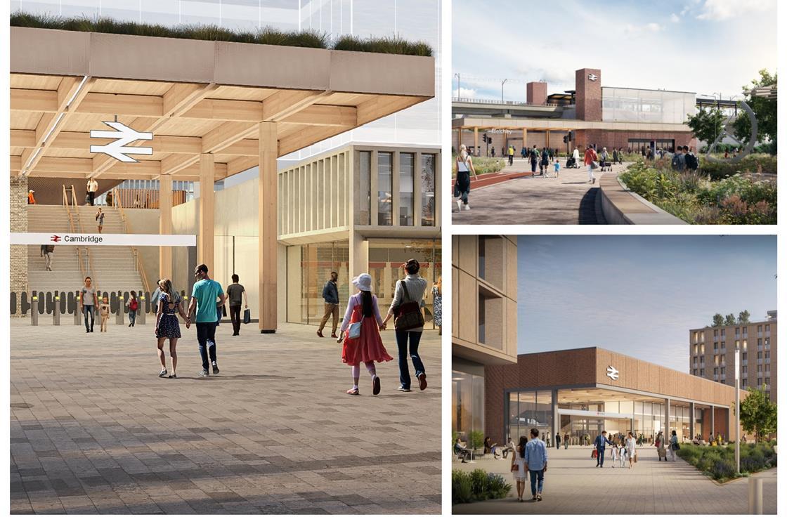 East West Rail reveals designs for three new WW+P-designed stations ...